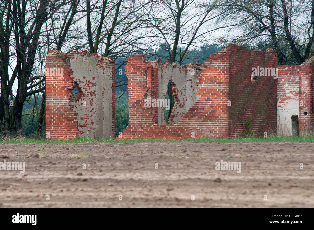 Farmhouse ruin in the field Stock Photo - Alamy