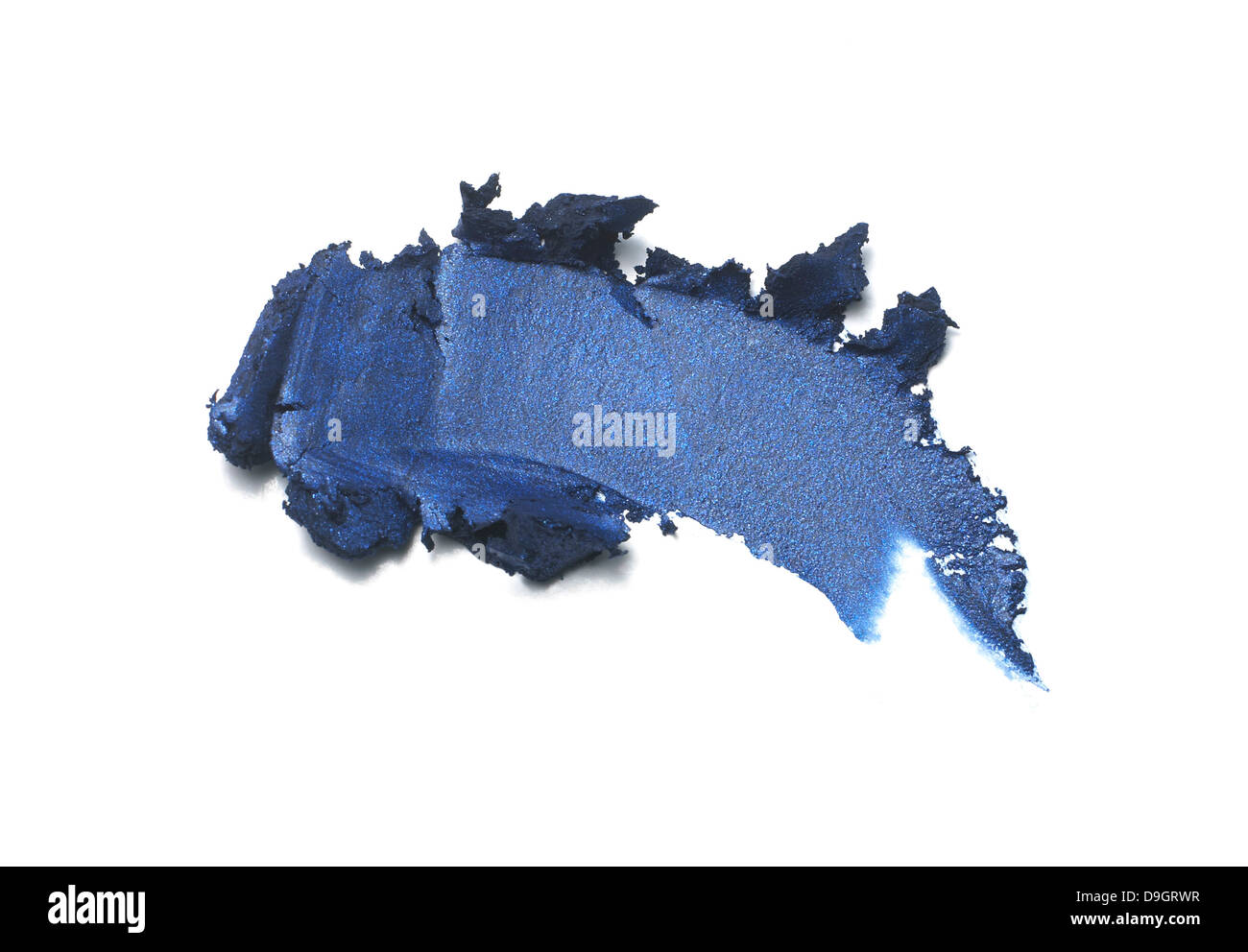 deep blue cream eyeshadow smear cut out onto a white background Stock ...