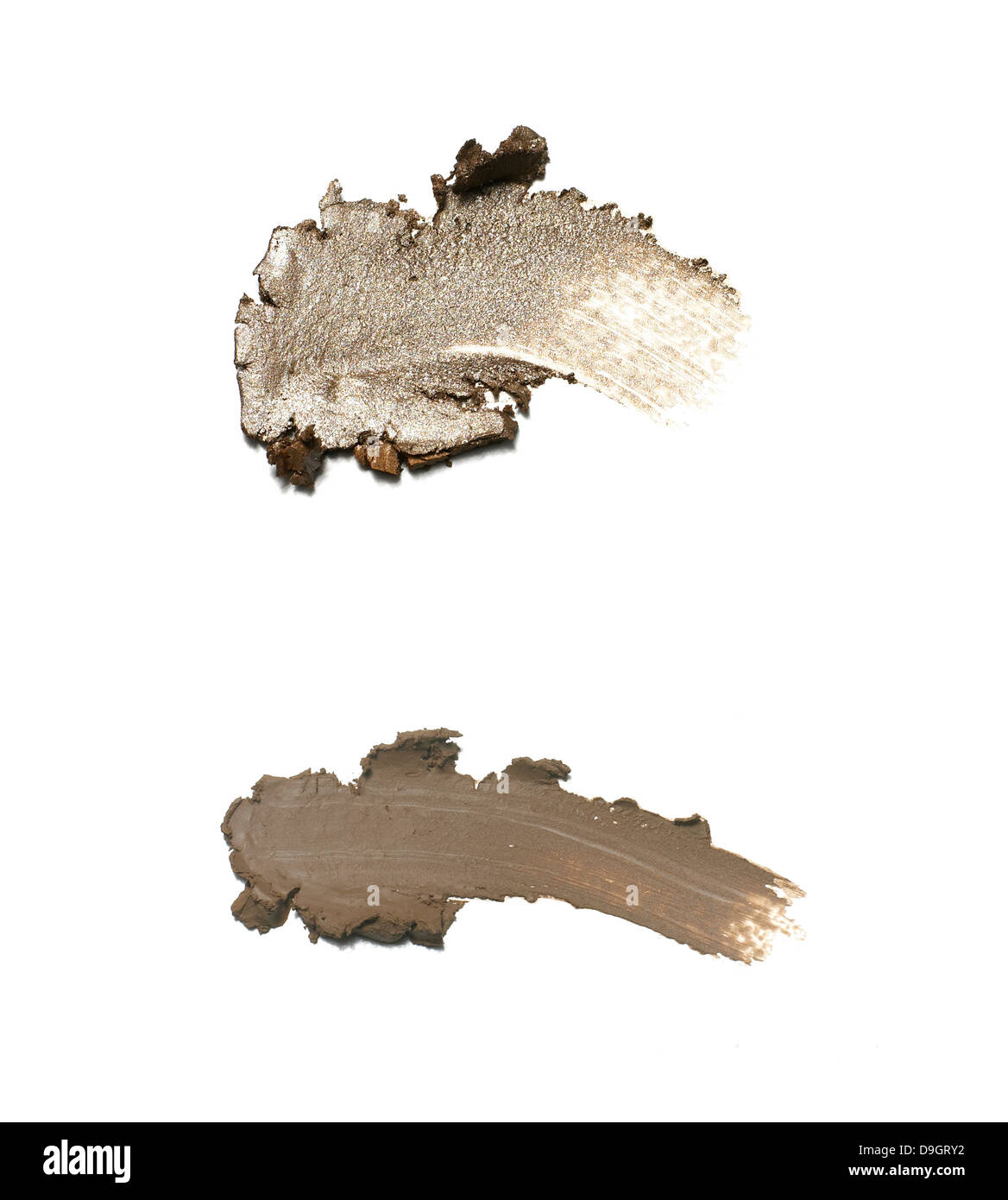 brown shimmer eyeshadow smear cut out onto a white background Stock ...