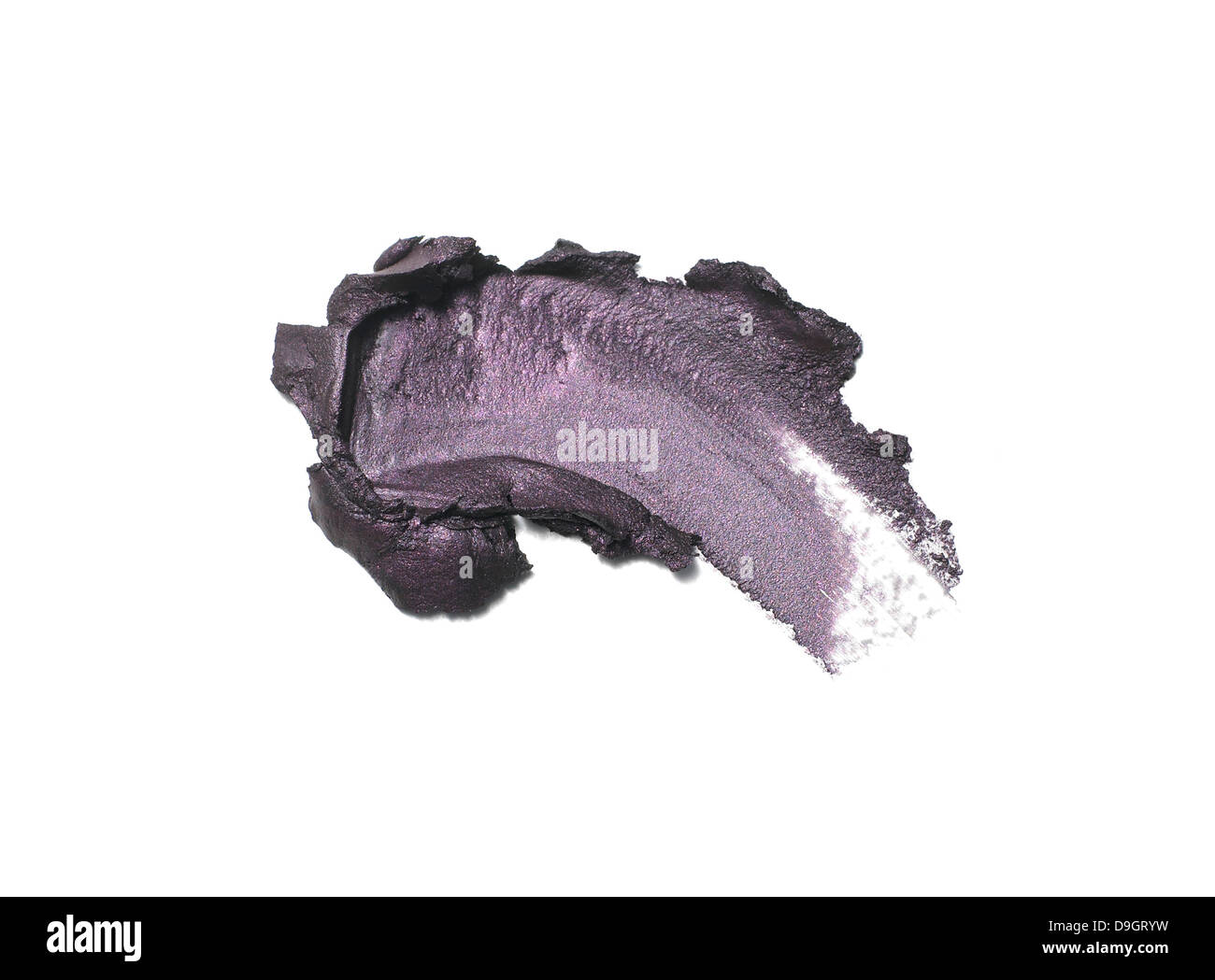 purple cream eyeshadow smear cut out onto a white background Stock ...