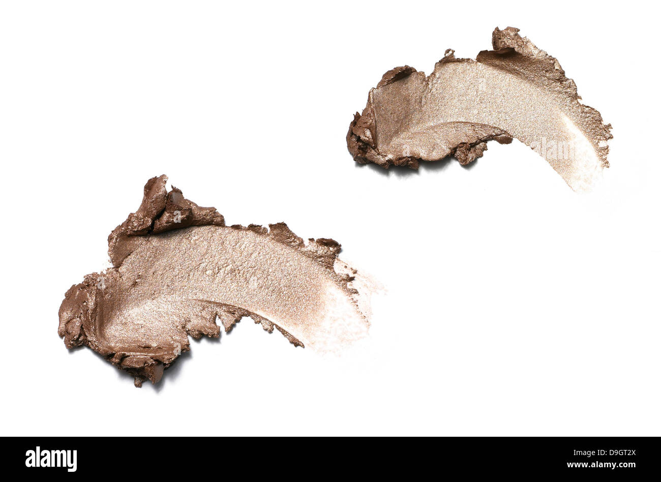 brown cream eyeshadow smear cut out onto a white background Stock Photo ...