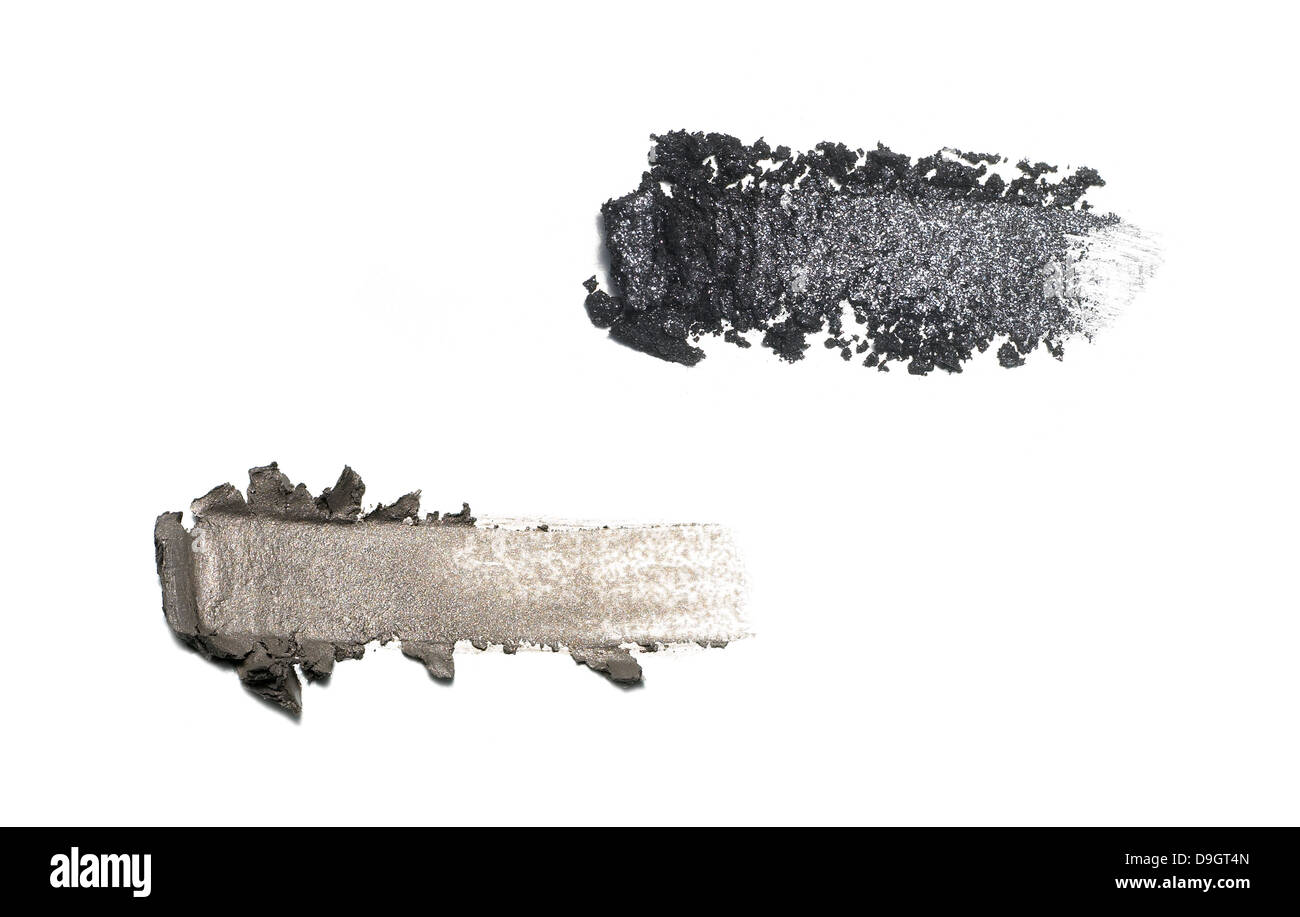 brown black eyeshadow smear cut out onto a white background Stock Photo ...