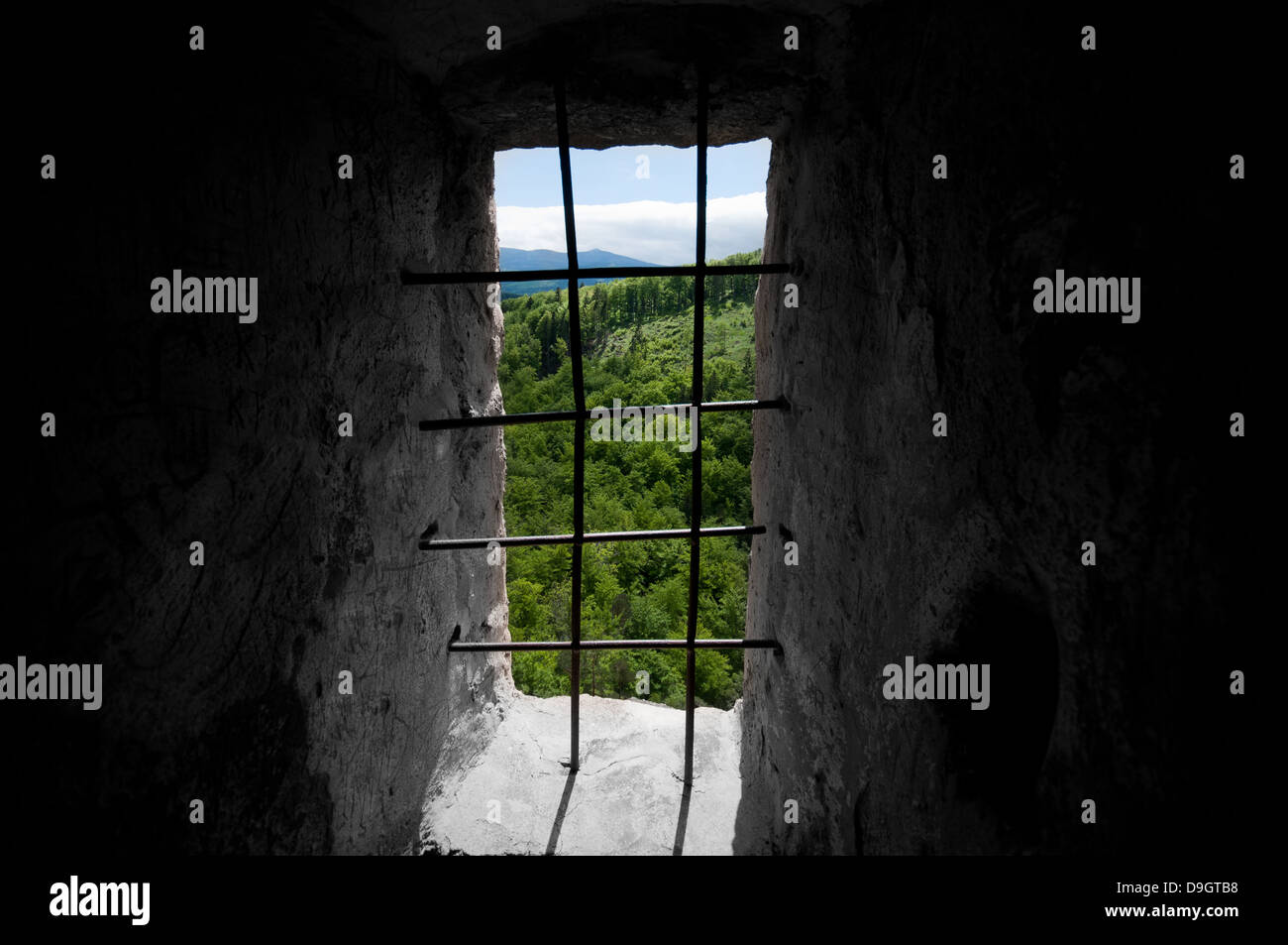 Prison in old castle Stock Photo - Alamy