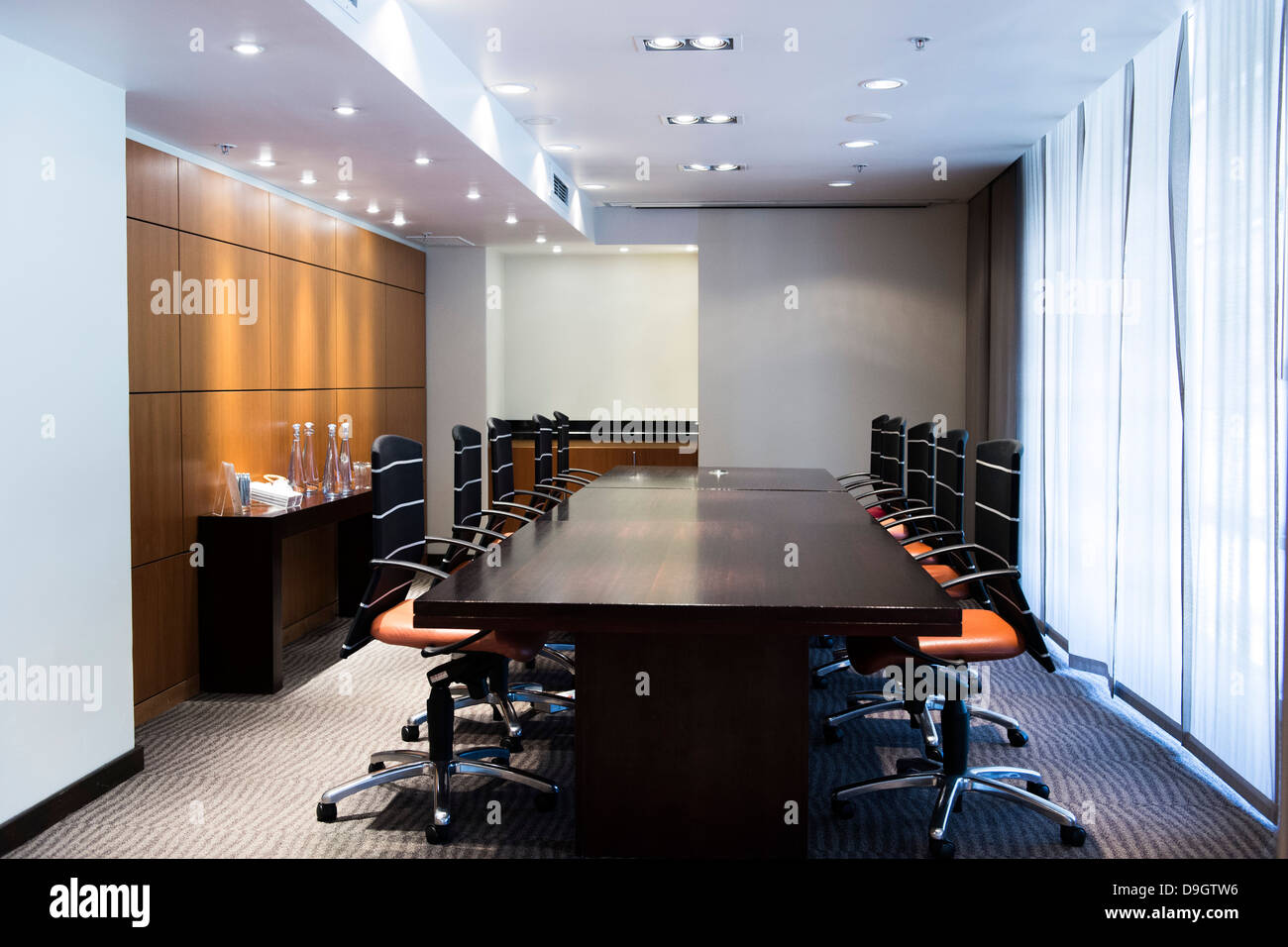Interiors of a boardroom in an office Stock Photo - Alamy