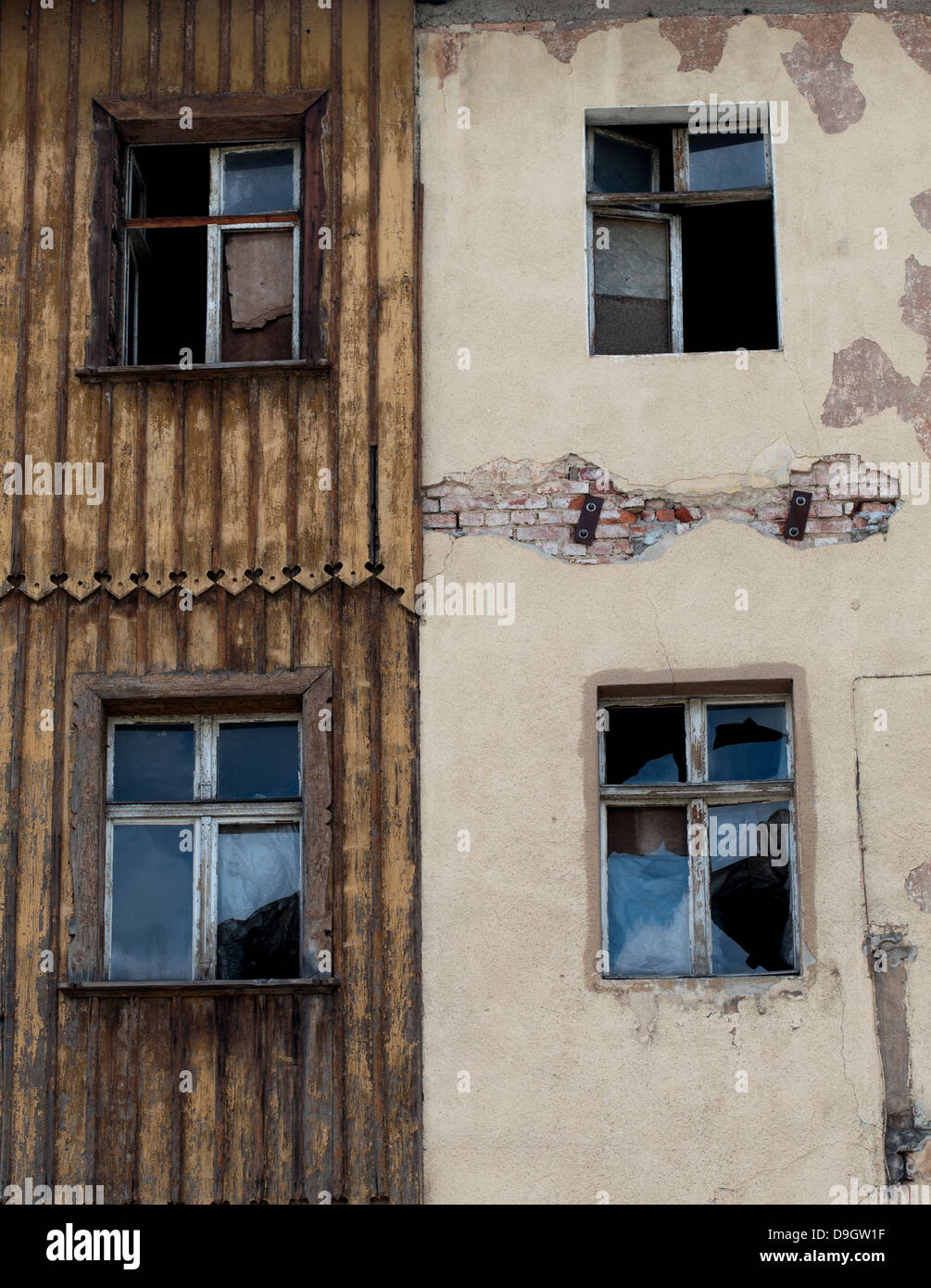 Front of abandoned building Stock Photo - Alamy