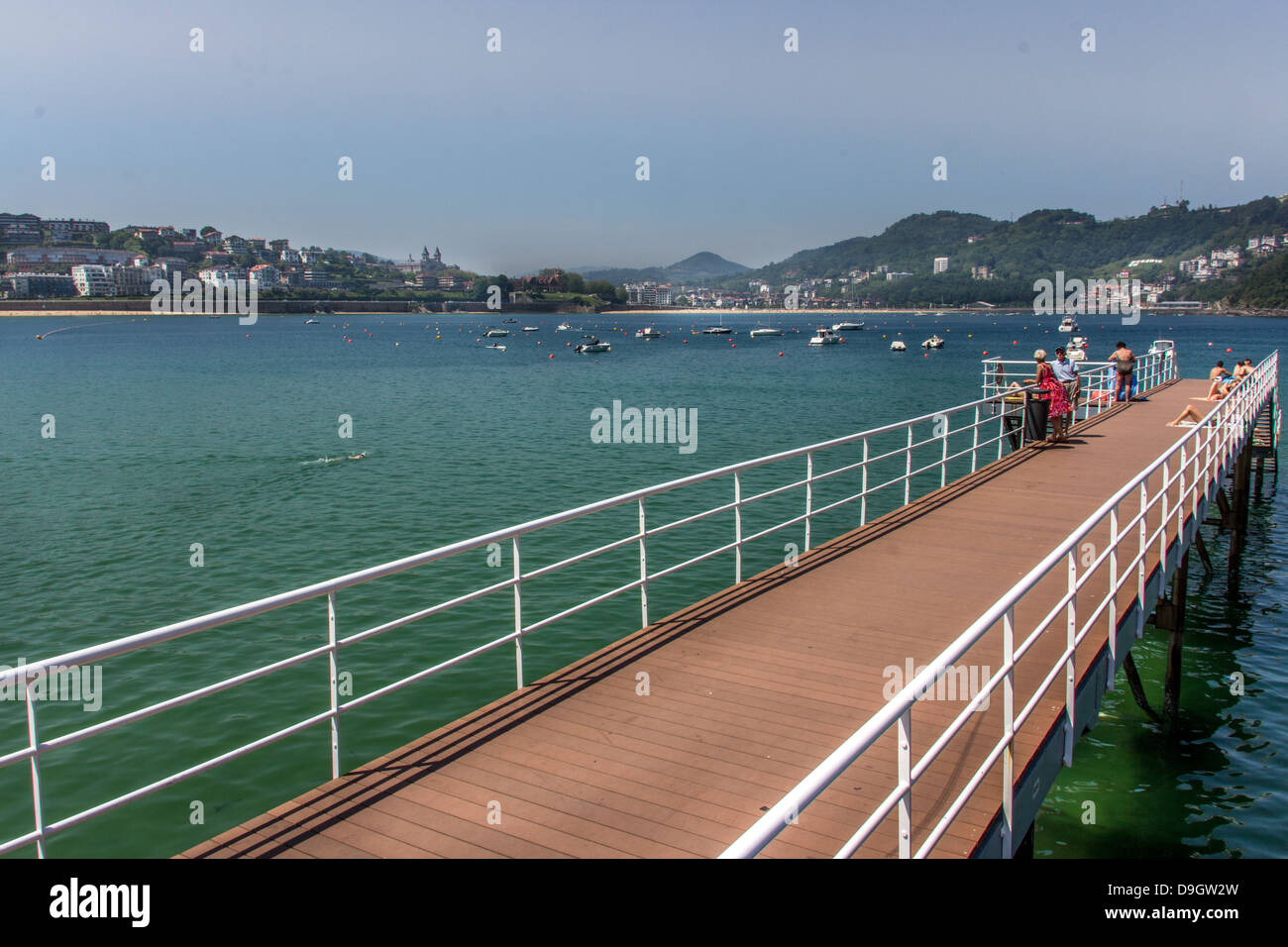 Jetty into the sea, Platform into the sea Stock Photo - Alamy
