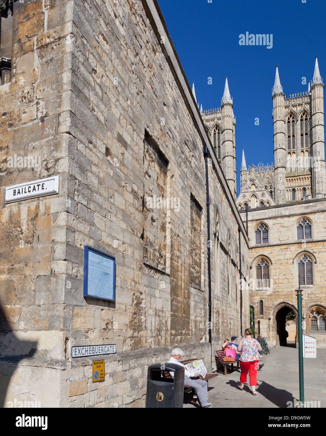 Lincoln - Exchequer Gate and Cathedral; Lincoln, Lincolnshire, UK ...