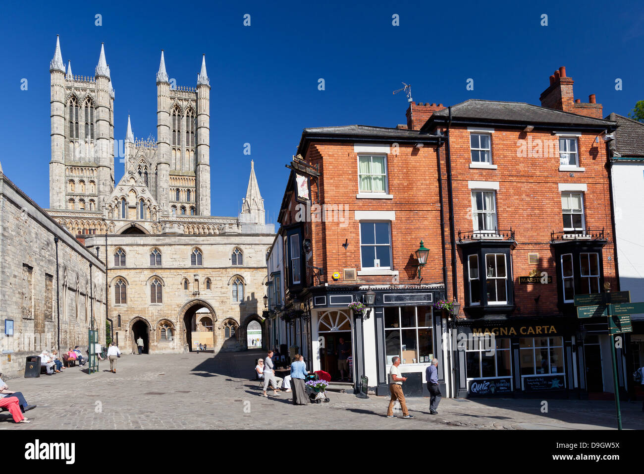 Lincoln - Exchequer Gate and Cathedral; Lincoln, Lincolnshire, UK ...