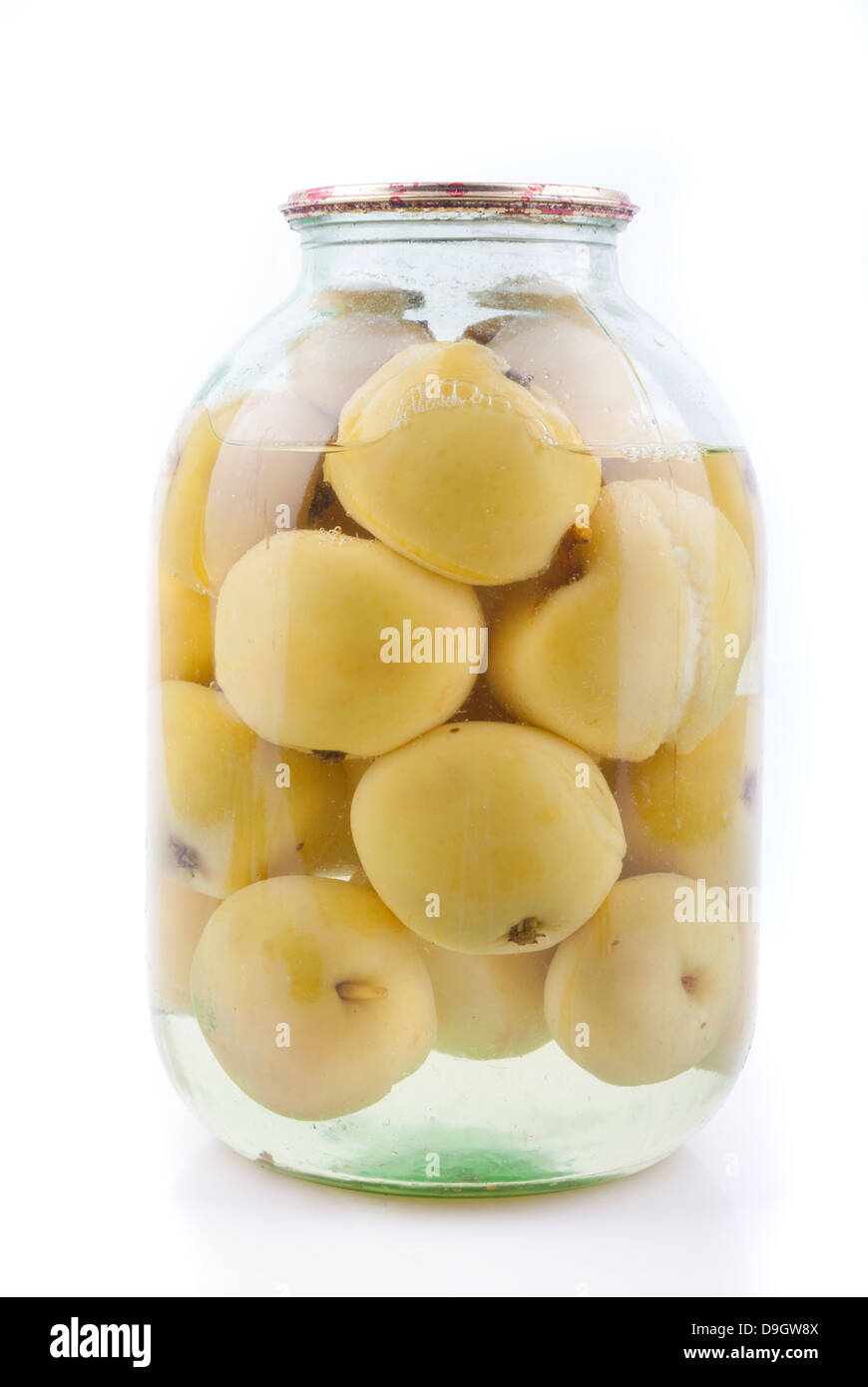 Canned apples in a glass jar Stock Photo - Alamy