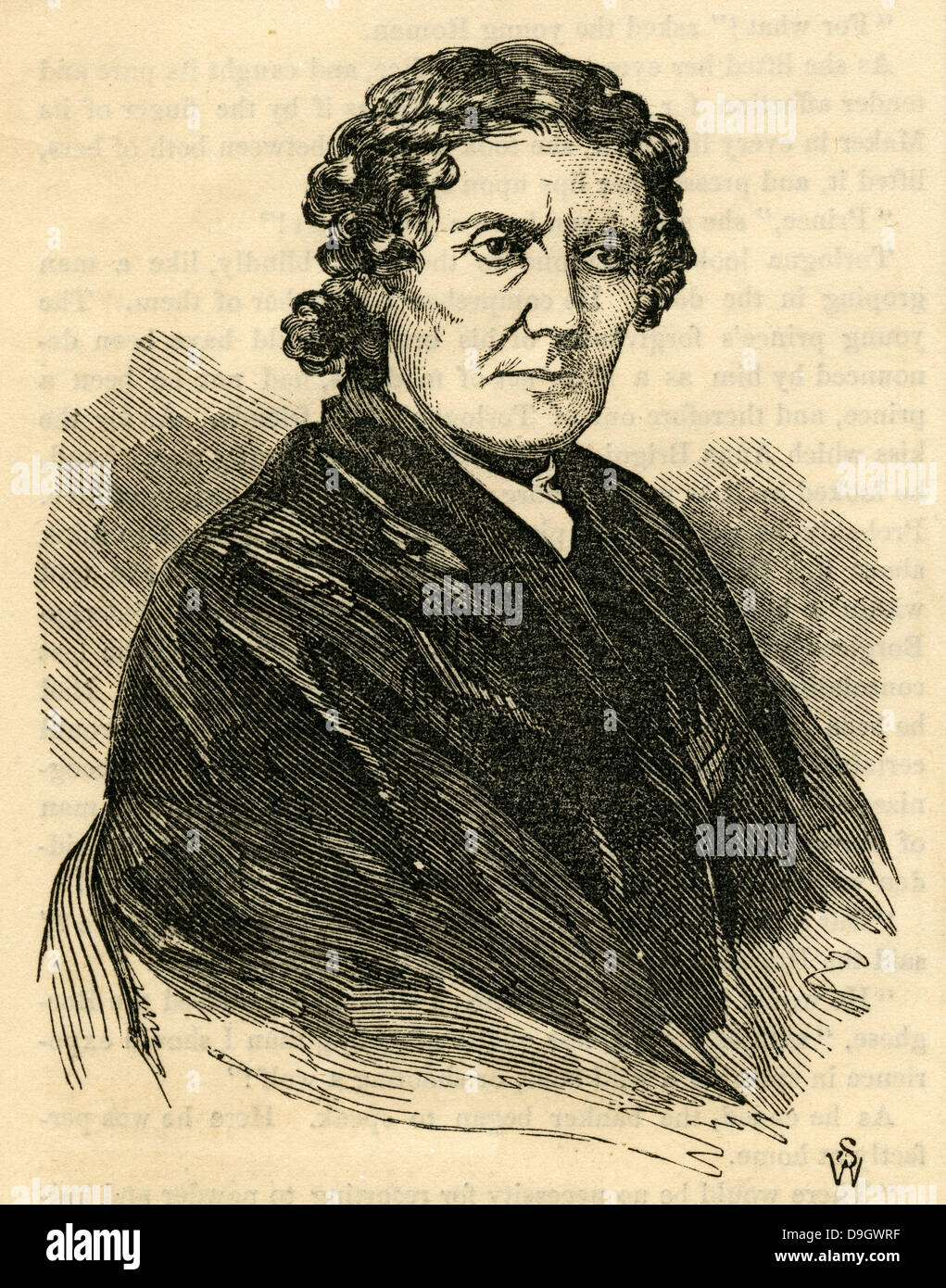 1854 engraving, Frances Wright d'Arusmont Stock Photo - Alamy