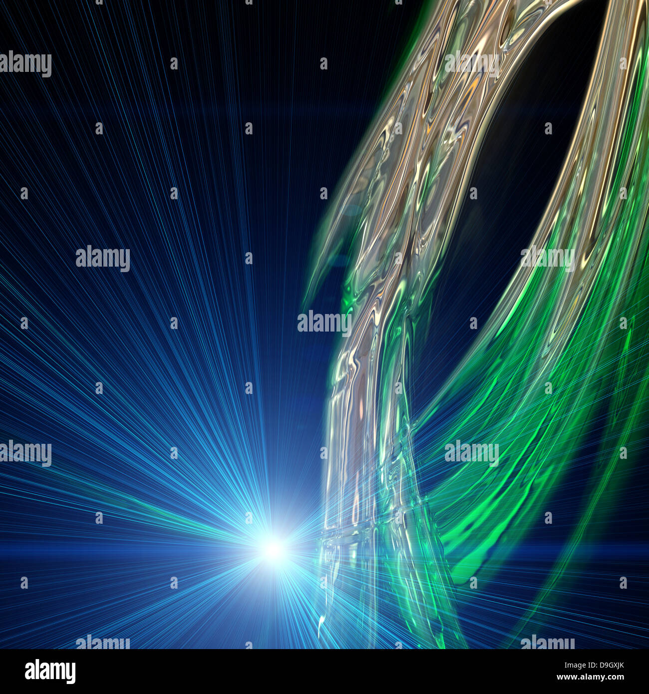 Futuristic technology wave background design with lights Stock Photo ...