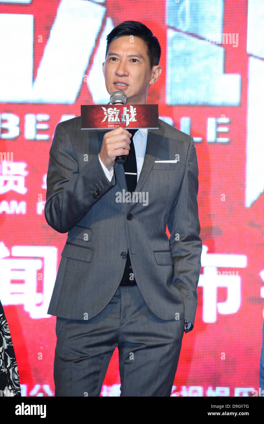 Nick Cheung at press conference of movie Unbeatable in Shanghai, China ...