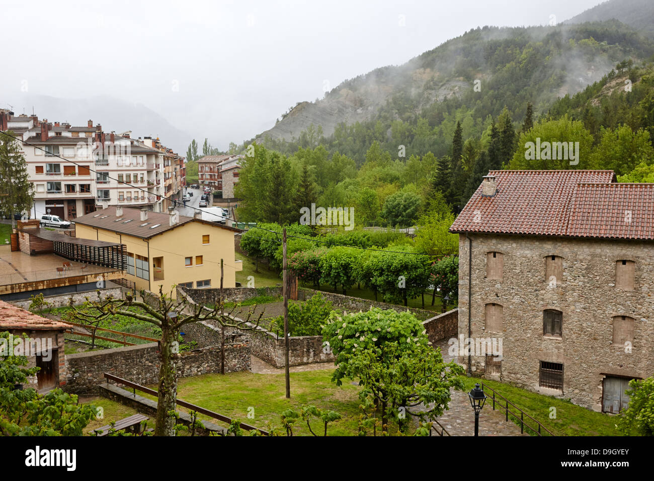 vegetable plots in the old medieval town of baga cadi mountain range ...