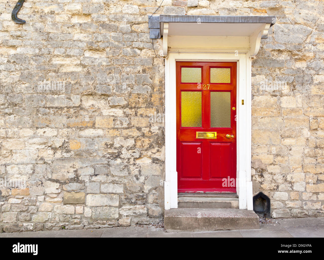 Red door and window Stock Photo - Alamy