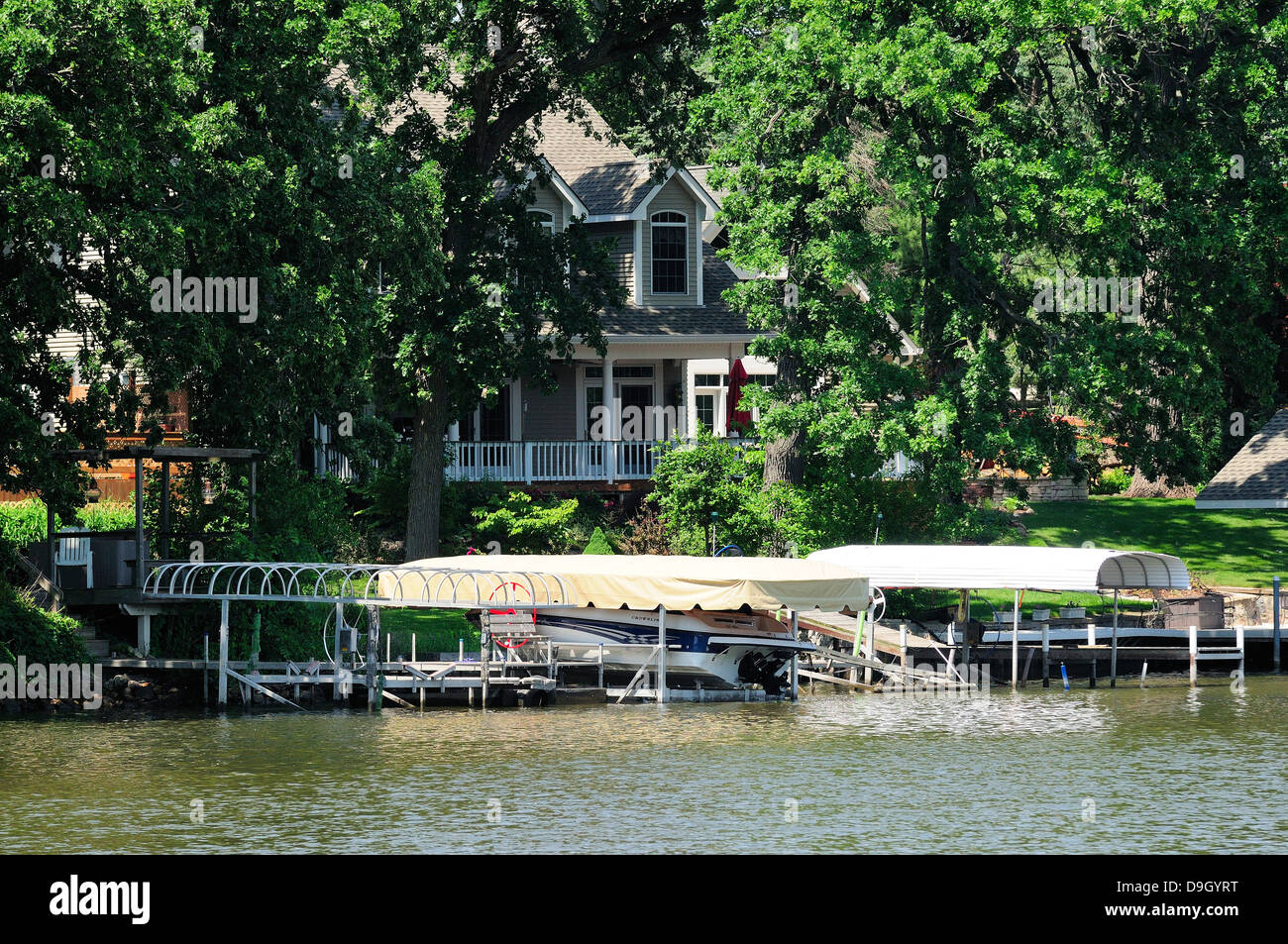 Waterfront along the Fox River Stock Photo - Alamy