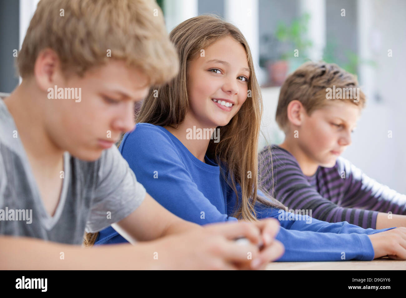 Students in a classroom Stock Photo - Alamy