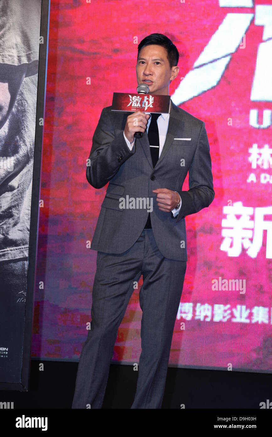Nick Cheung at press conference of movie Unbeatable in Shanghai, China ...