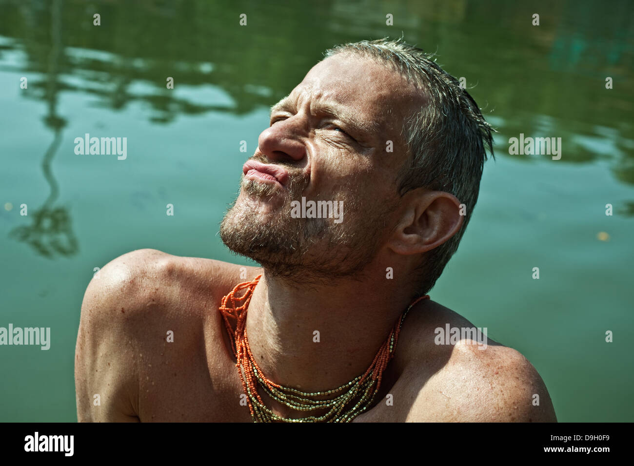 Close up man bathing in hi-res stock photography and images - Alamy