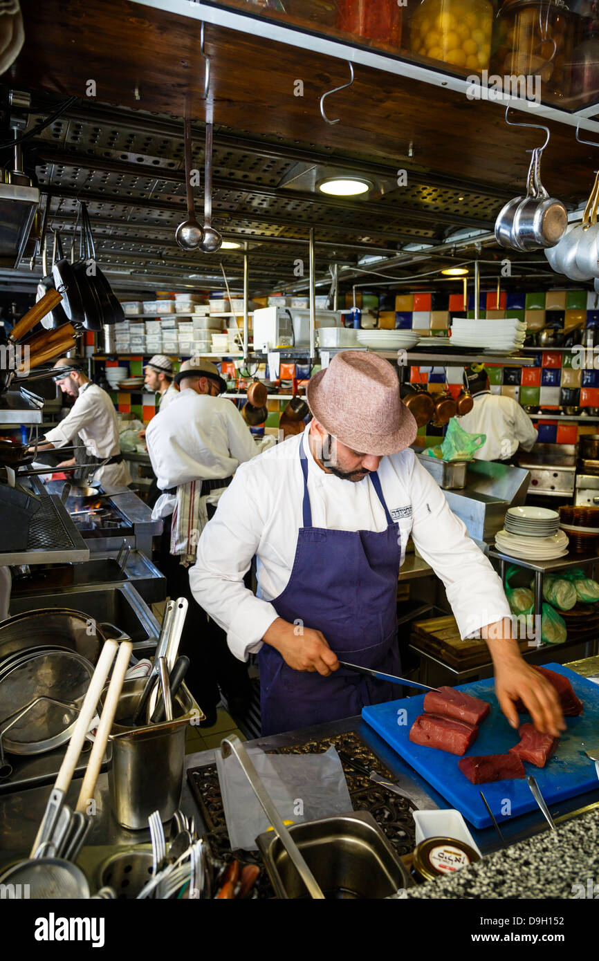 Machneyuda restaurant, Jerusalem, Israel Stock Photo - Alamy
