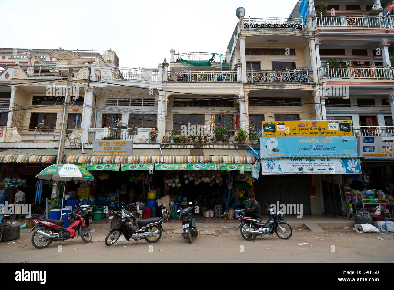 Old French colonial Style Building in Kampot, Cambodia Stock Photo - Alamy