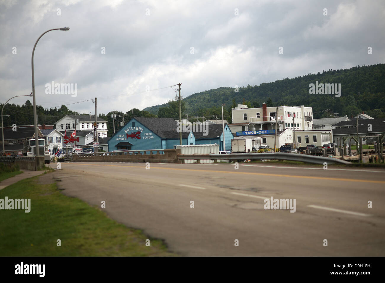 The town of Alma in New Brunswick. Alma is located at one entrance of ...