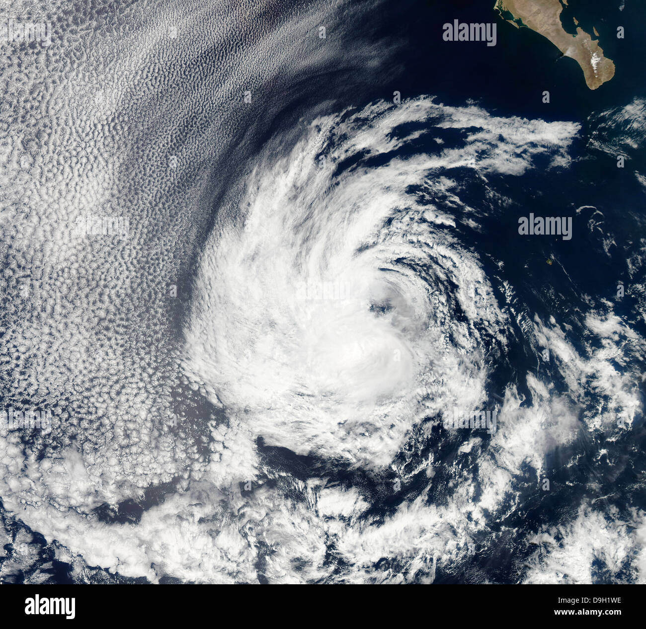 Satellite view of Tropical Depression Blas over the eastern Pacific ...