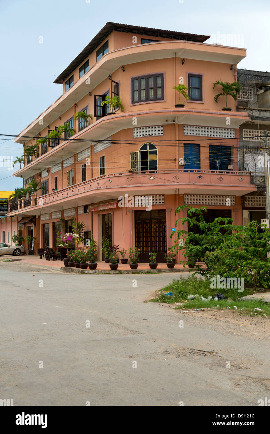 Old French colonial Style Building in Kampot, Cambodia Stock Photo - Alamy