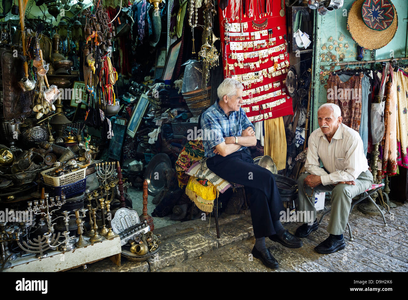 Arab souk, covered market, at the muslim quarter in old city, Jerusalem ...