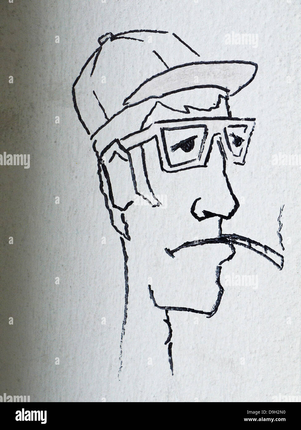 Portrait on wall in Liverpool UK Stock Photo - Alamy