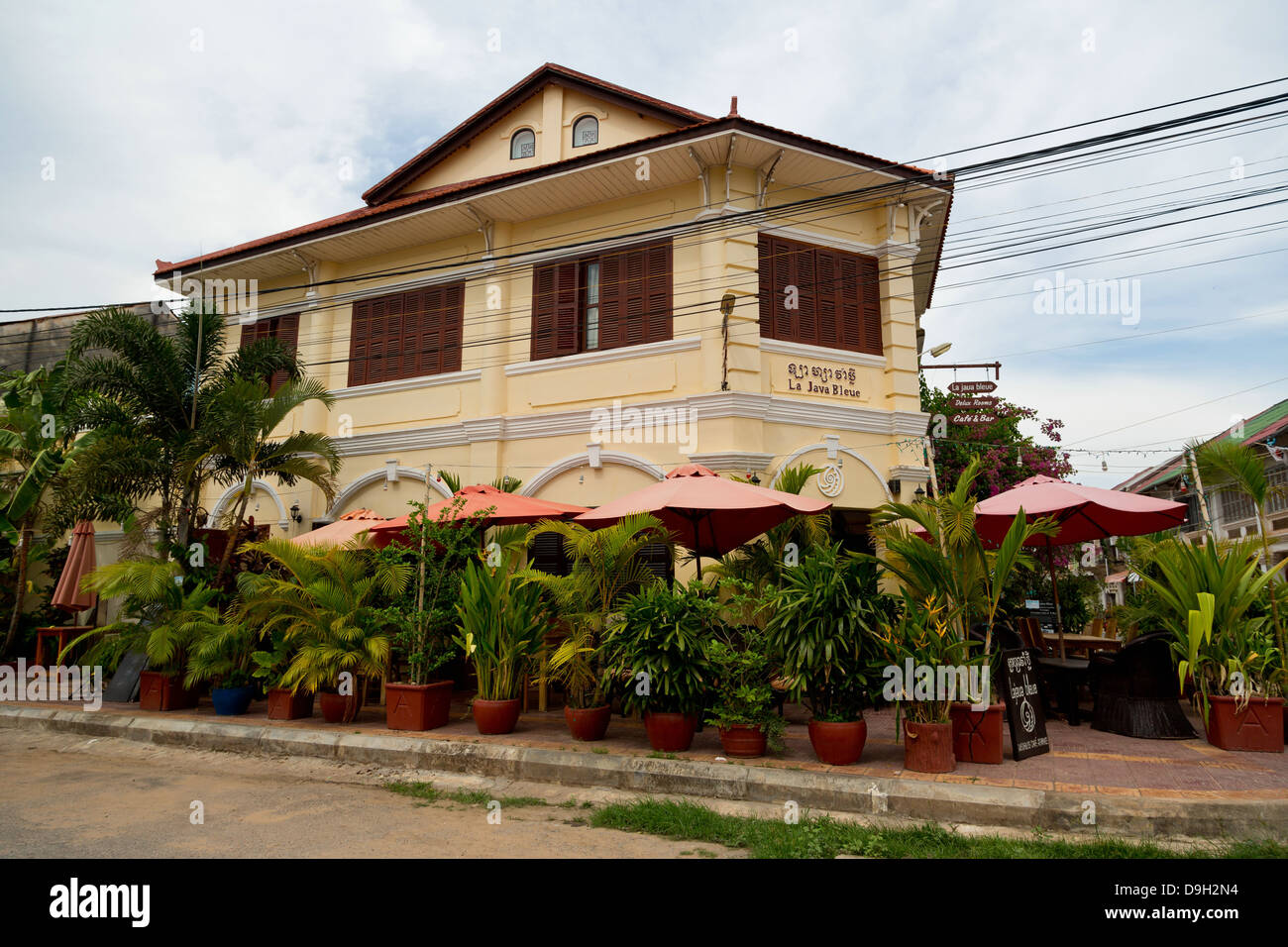 Old French colonial Style Building in Kampot, Cambodia Stock Photo - Alamy
