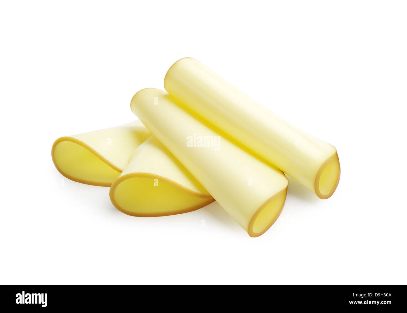 Cheddar cheese slices Cut Out Stock Images & Pictures - Alamy