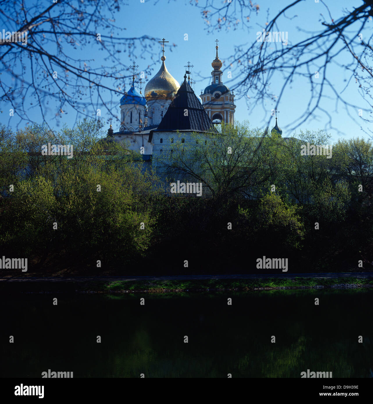 Novospassky monastery at spring Stock Photo - Alamy