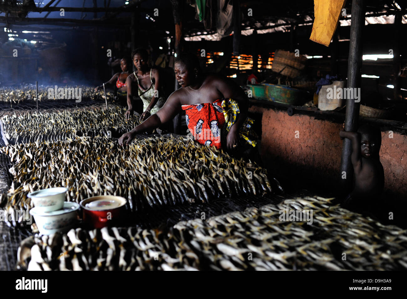 SIERRA LEONE fish smoking unit in Tombo, food security and the ...