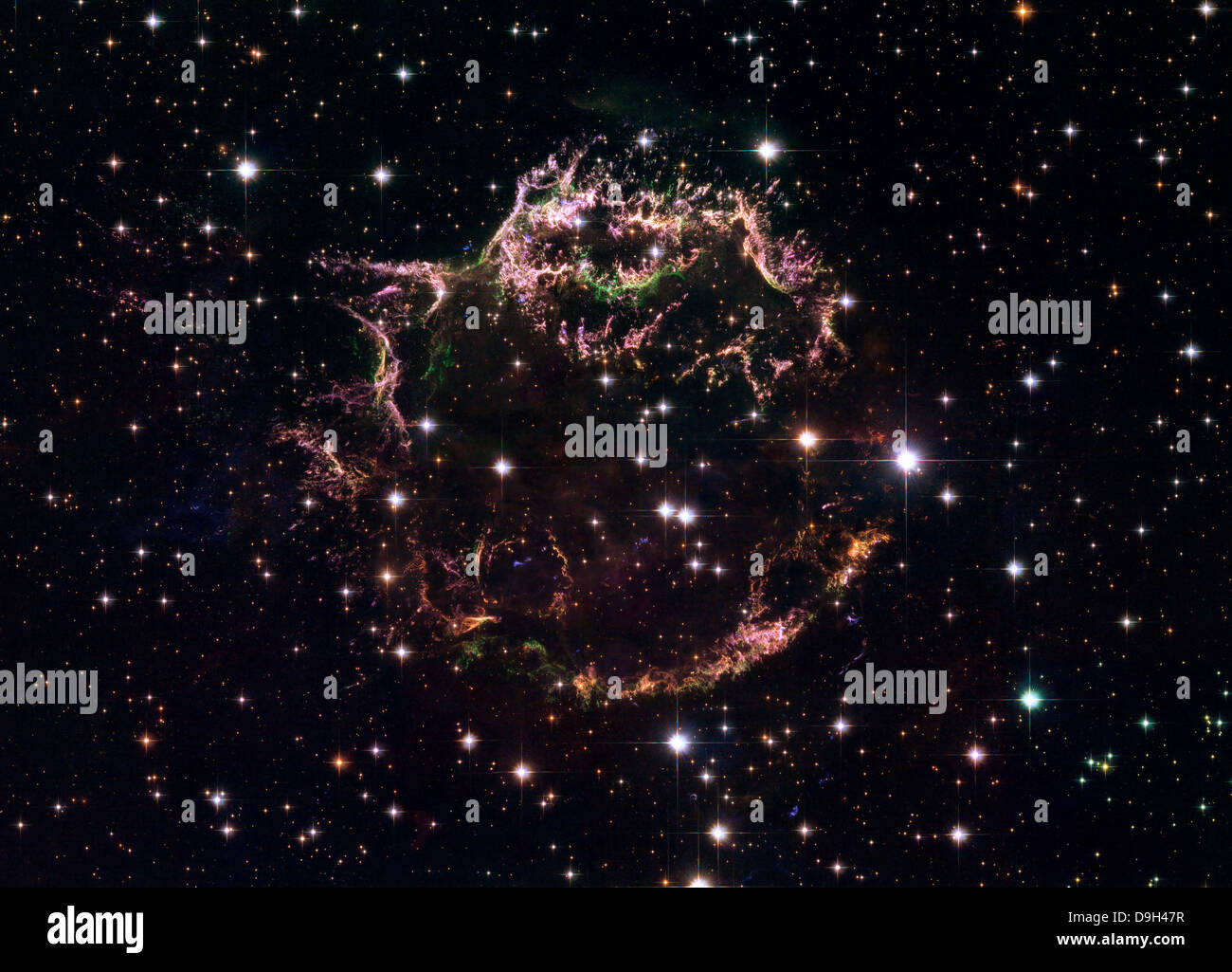 A detailed view at the tattered remains of a supernova explosion known ...