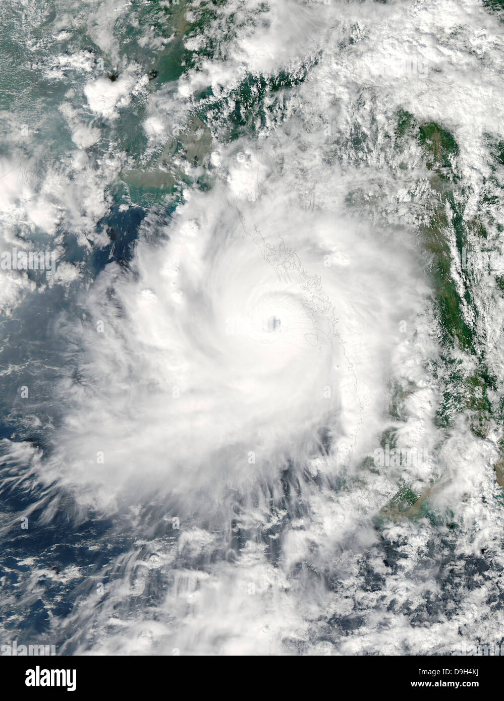 Cyclone Giri moves ashore over Burma Stock Photo - Alamy