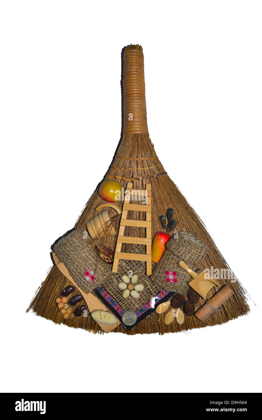 Broom isolated on white background Stock Photo - Alamy