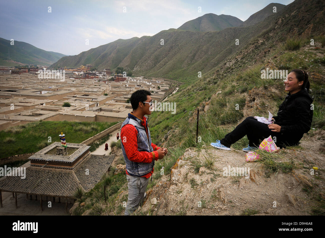 A Tibetan monastery in Labrang, China Stock Photo - Alamy