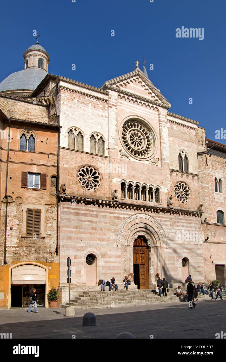 Foligno, Umbria, Italy. Cathedral (Duomo di San Feliciano - 12thC) in ...