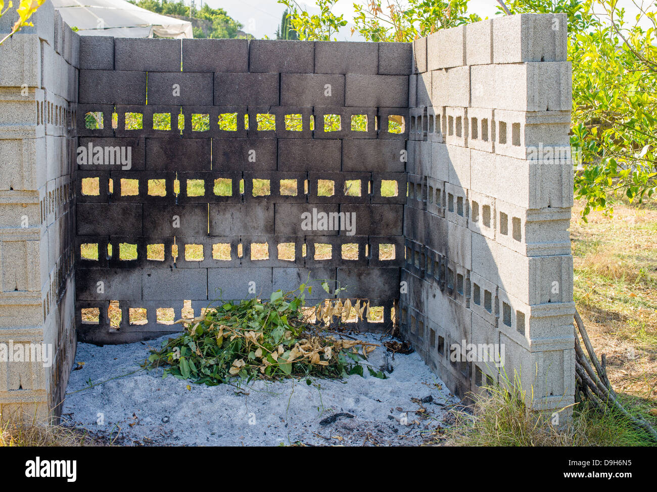 Inside of an agricultural burner, a structure meant to prevent ...