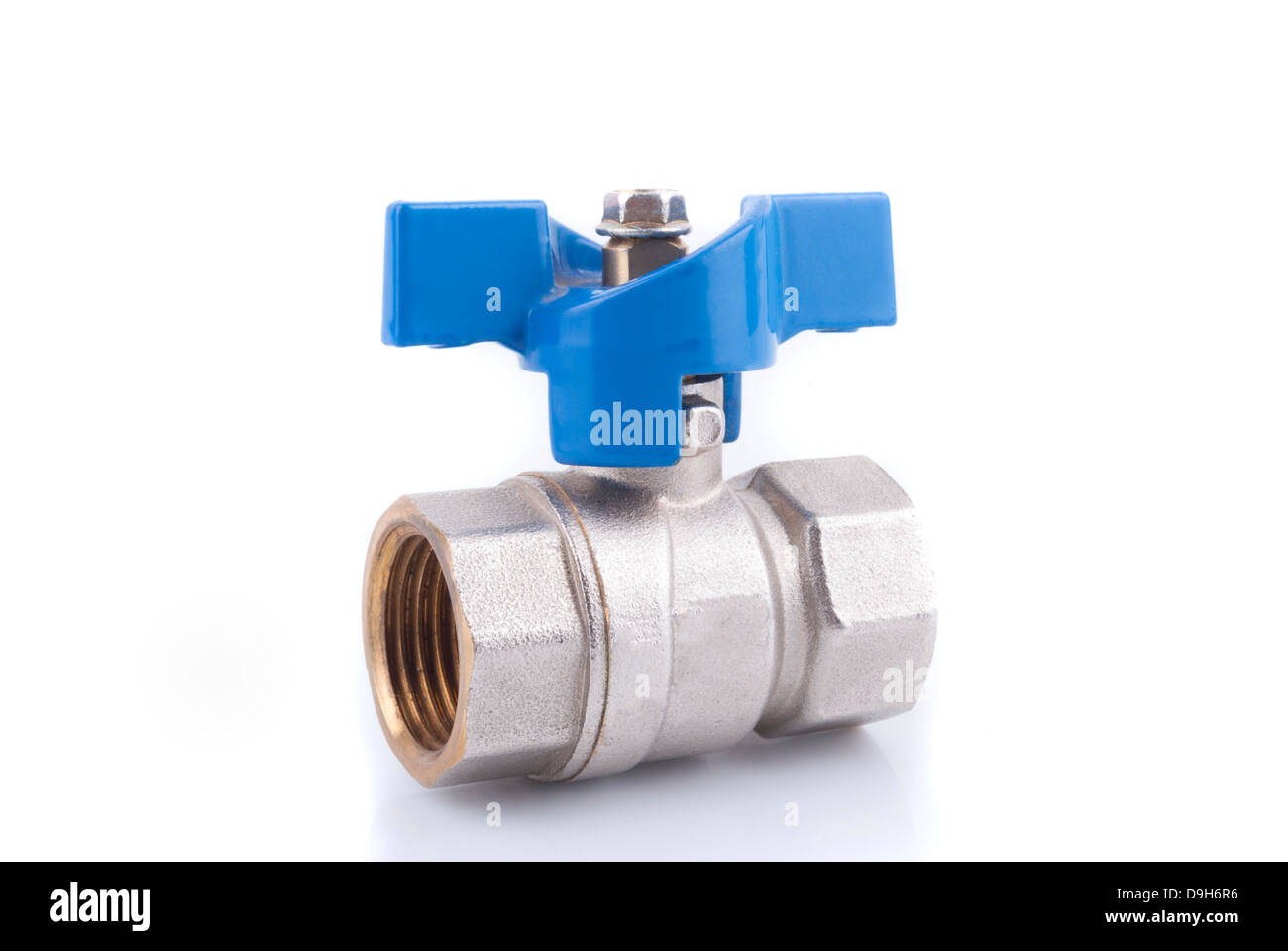 Ball valve on a white background Stock Photo - Alamy