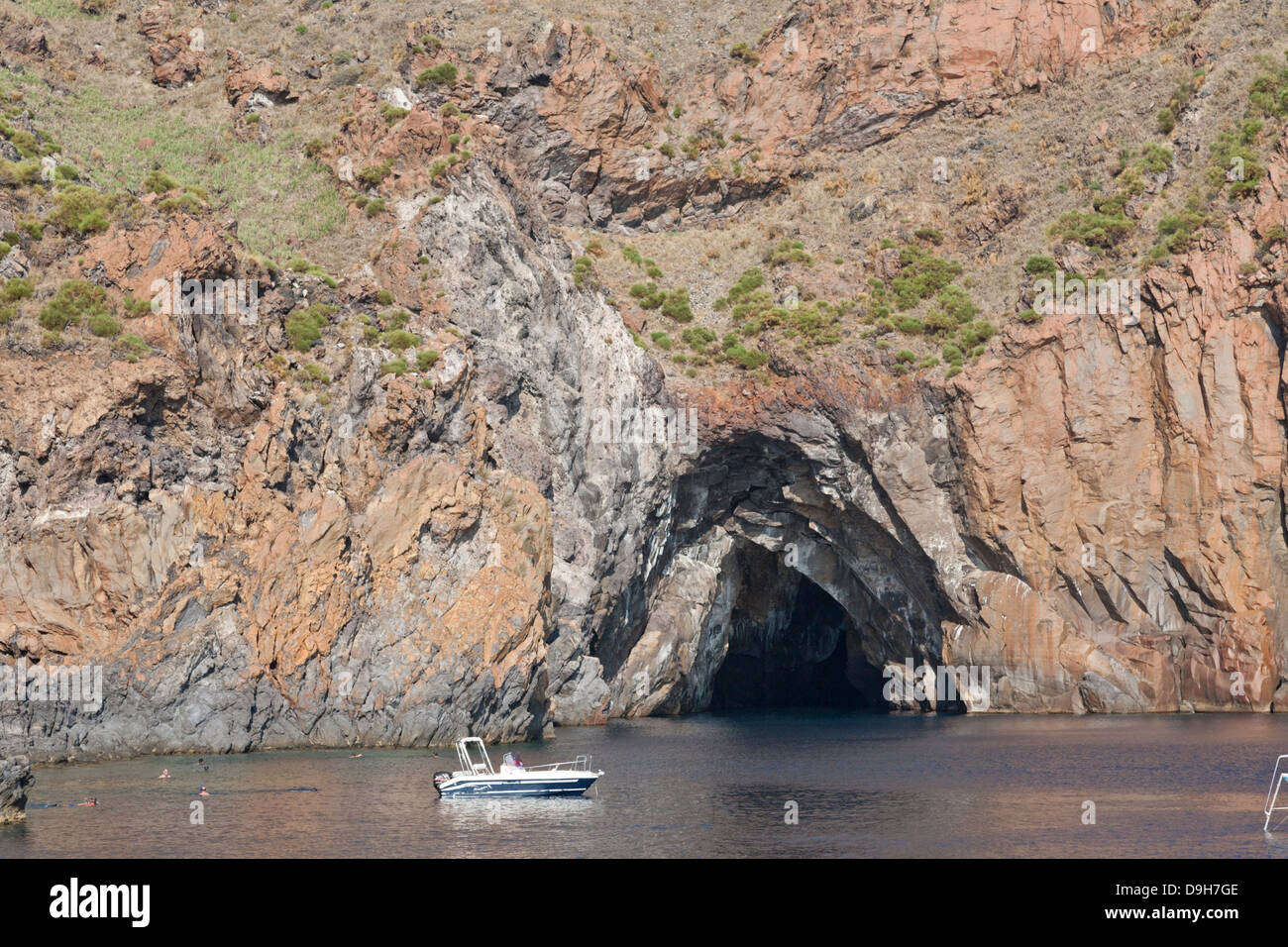 So called Pegasus Grotto, Vulcano, Aeolian Islands, Italy Stock Photo ...