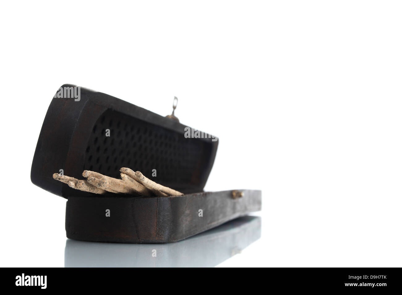 Wooden small boxes with joss stick Stock Photo - Alamy