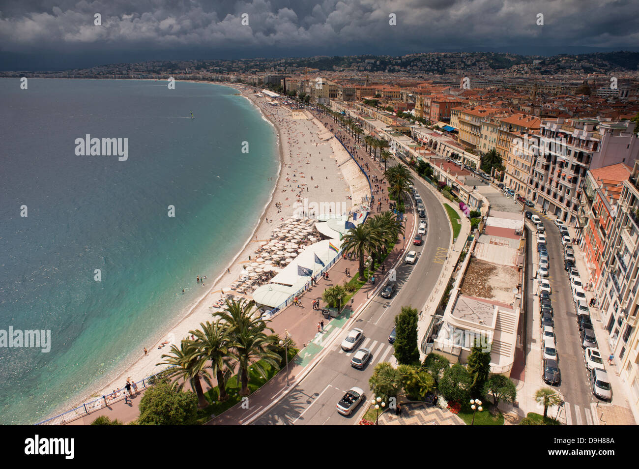 The old town end of nice beach france hi-res stock photography and ...