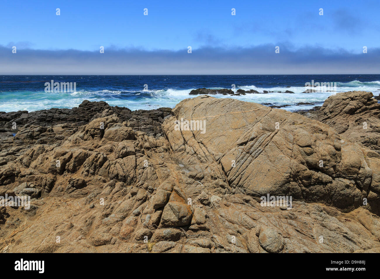 Granite rocks and surf near Carmel Stock Photo - Alamy