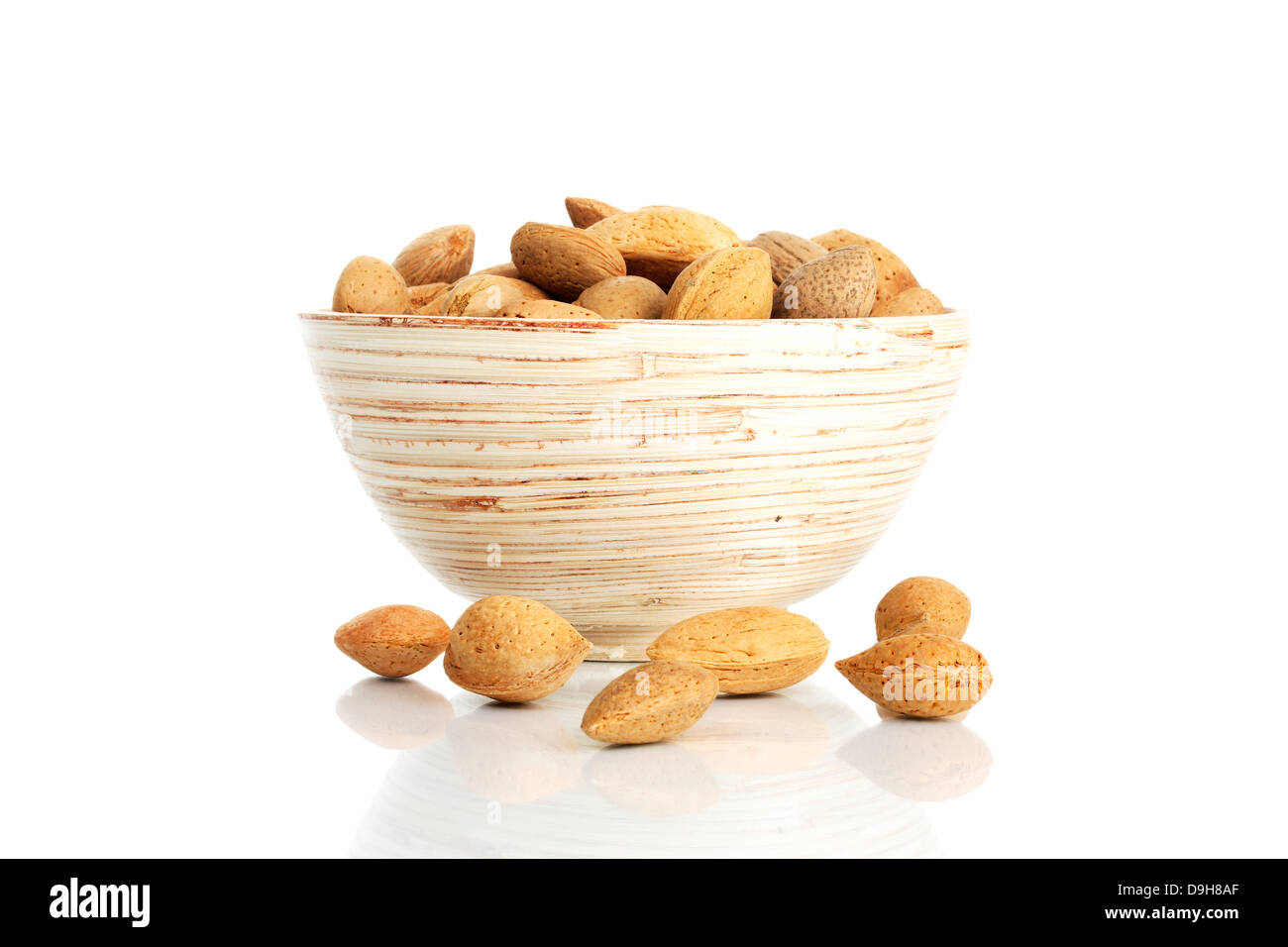 Bowl with almonds Stock Photo - Alamy