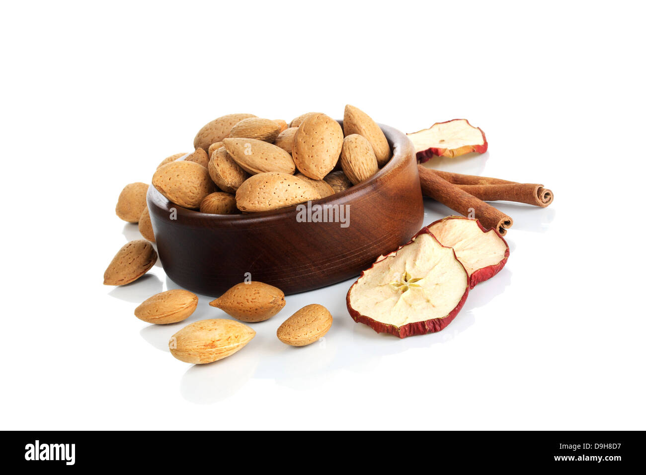 Bowl with almonds Stock Photo - Alamy