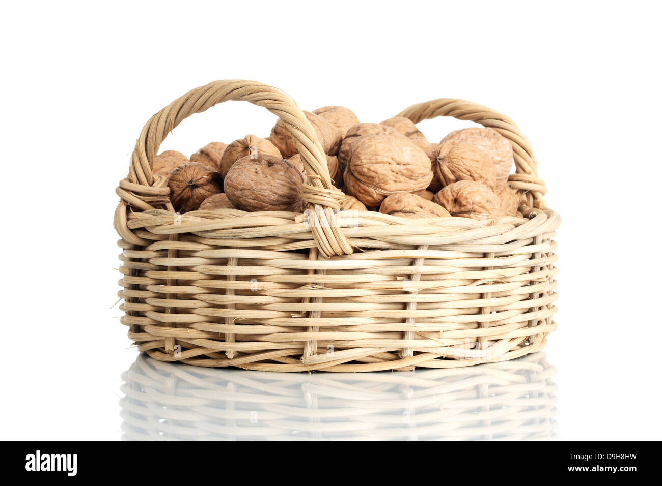 Basket with walnuts Stock Photo - Alamy