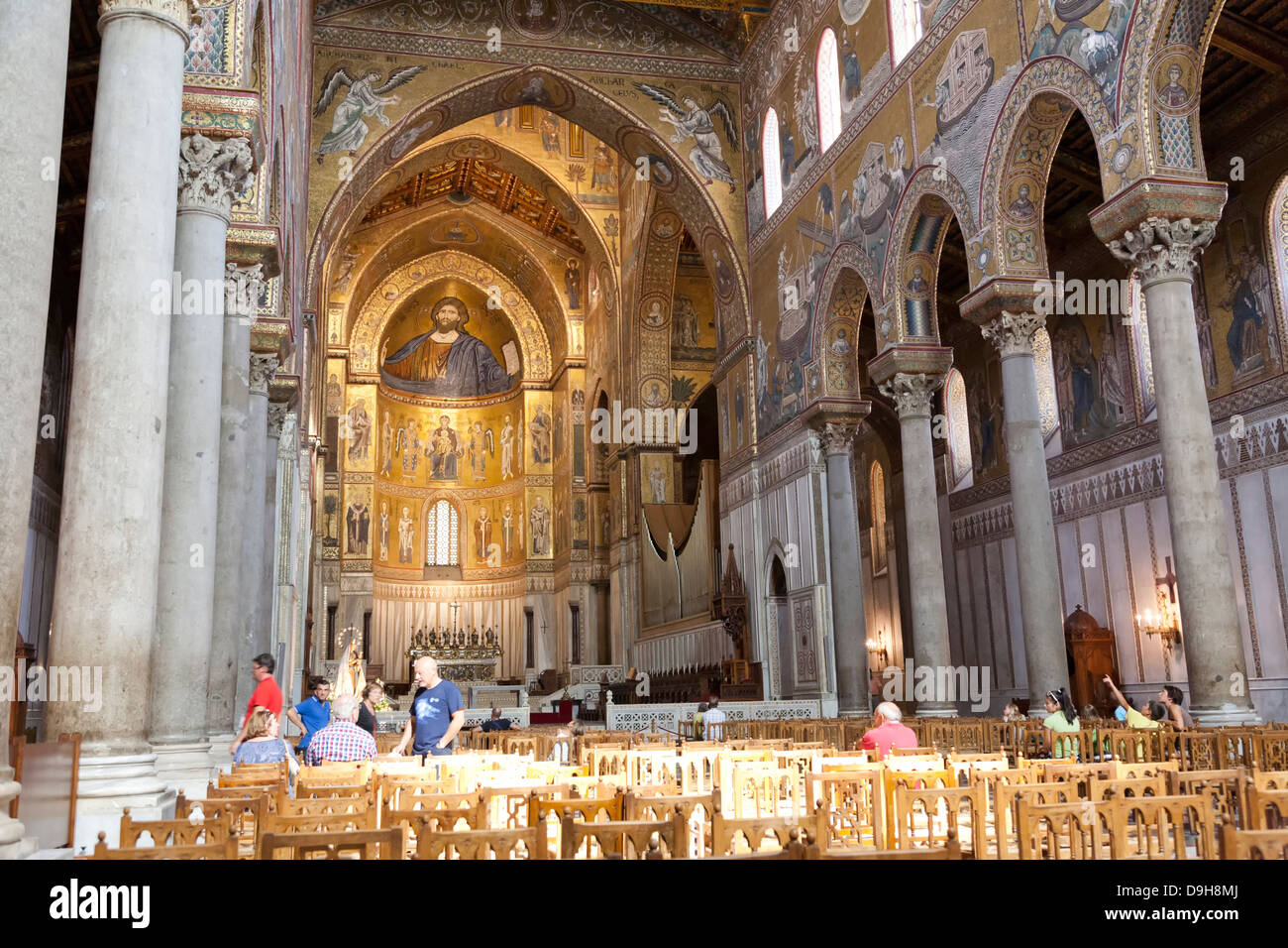 Norman Cathedral of Monreale, near Palermo, Sicily, Italy Stock Photo ...
