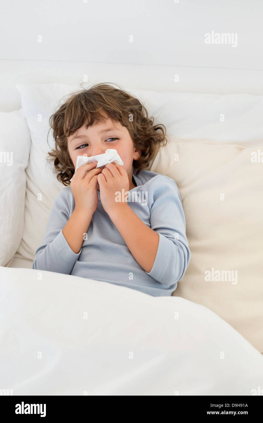 Boy suffering from cold Stock Photo - Alamy