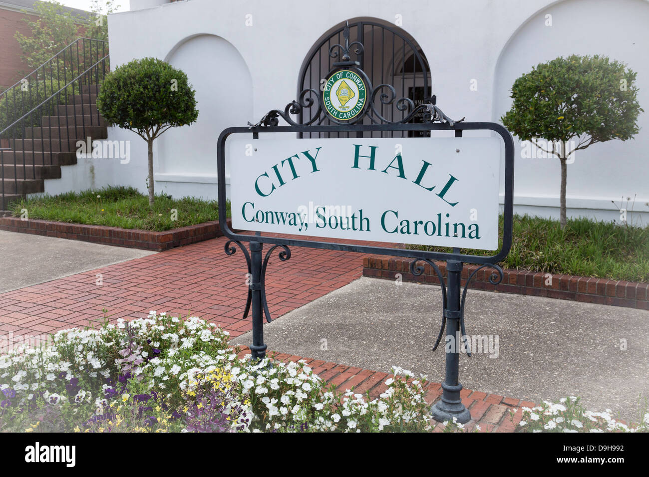 City Hall Sign, Conway, SC, USA Stock Photo - Alamy